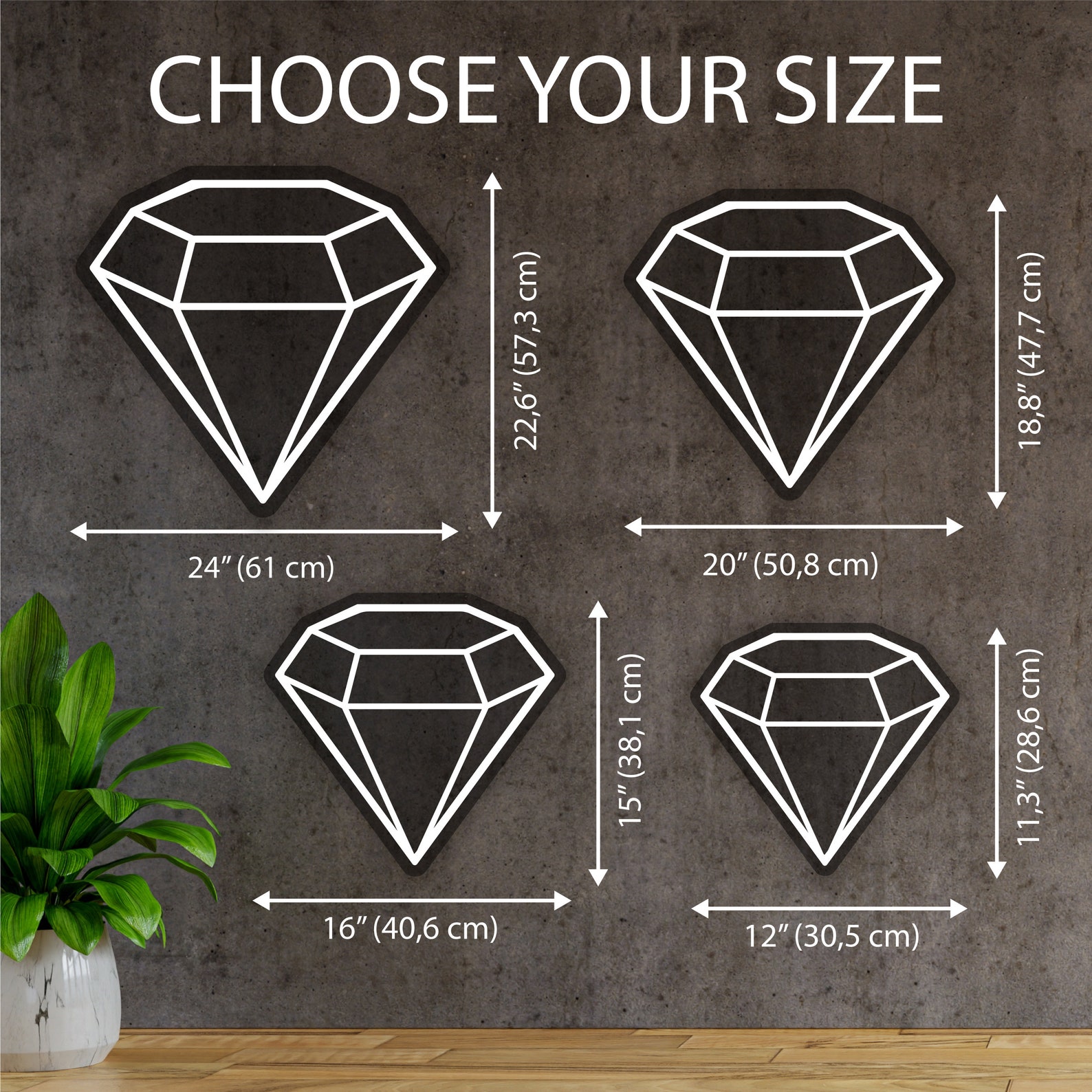 Diamond Neon Sign Diamond Light Sign Aesthetic Neon Sign - Etsy