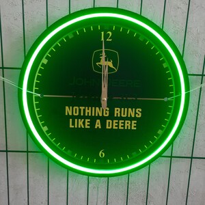 John Deere Wall Clock, John Deere Neon Clock, John Deere Led Sign, John ...