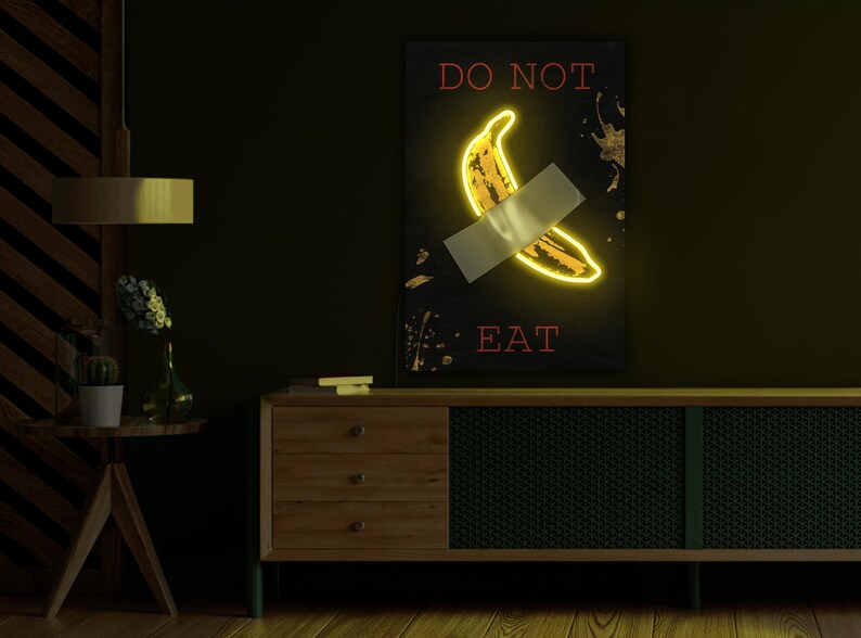Banana Neon Sign, Banana Duct Tape Led Sign, Do Not Eat Neon Sign ...