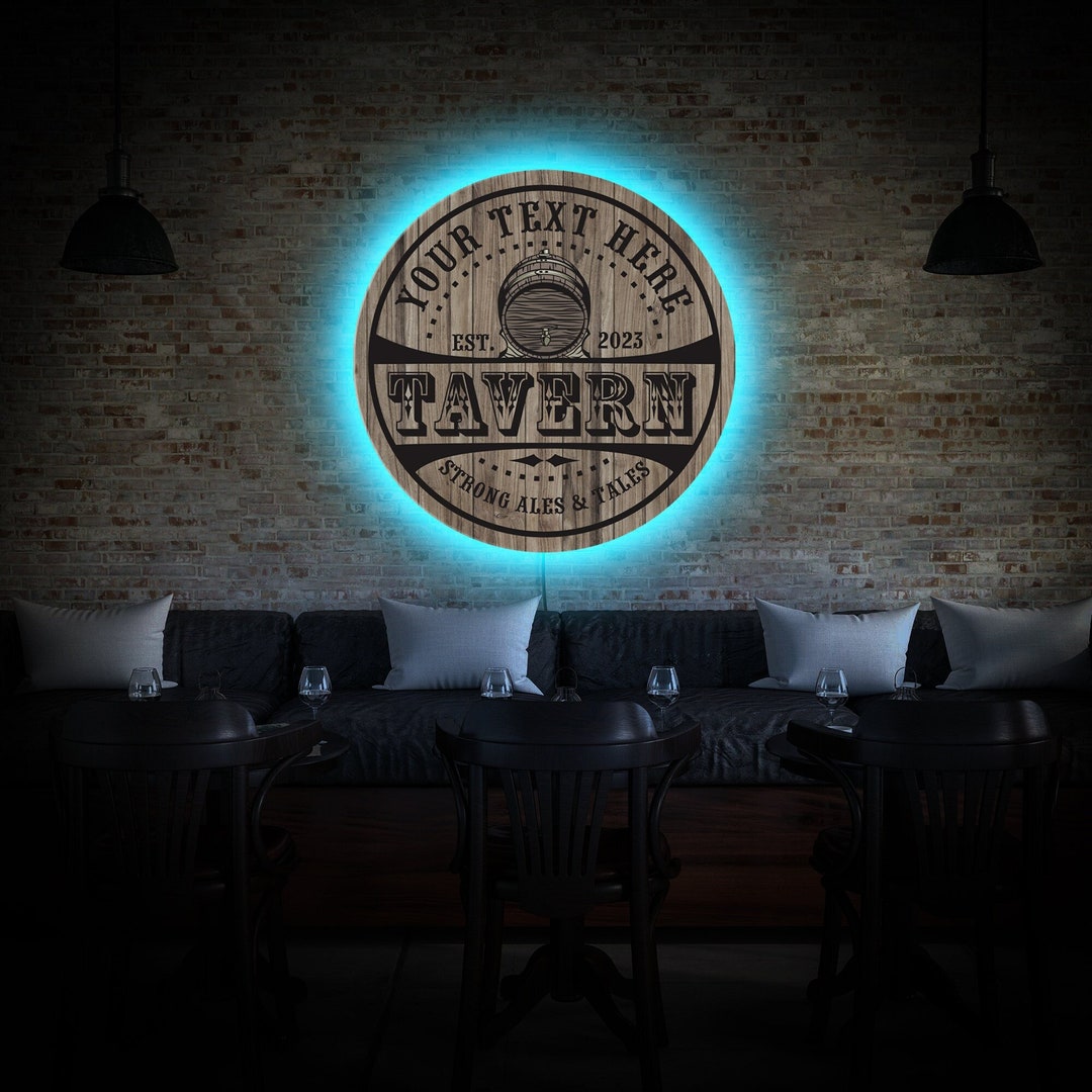 Custom Tavern Neon Sign, Personalized Tavern Sign, Tavern Name Sign ...