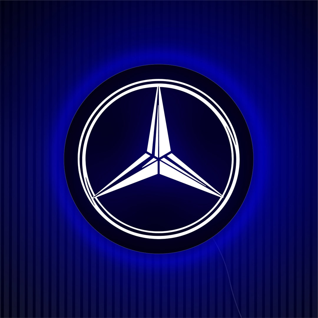 Mercedes Neon Sign, Mercedes Sign, Mercedes Led, Mercedes Logo Sign ...