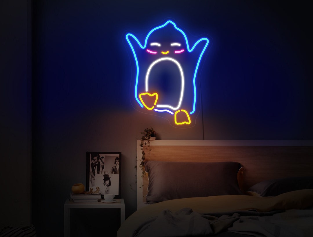 Penguin Led Sign, Penguin Neon Sign, Bird Neon Sign, Animal Neon Sign ...