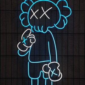 Kaws Neon Light, Kaws Light Sign, Kaws Neon Sign, Anime Neon Sign, Kids ...