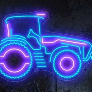 Tractor Neon Sign, Tractor Led Sign, Tractor Led Sign, Farm Neon Sign ...