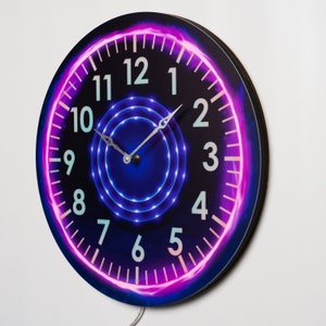 Led Wall Clock, Wall Clock Light Up, Wall Clock Unique With Numbers ...