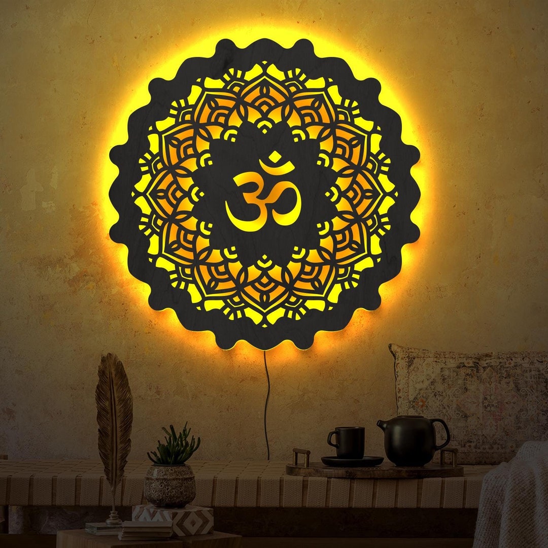 Om Neon Sign, Om Led Sign, Om Light Decor, Om Symbol Wall Art, Om Sign ...