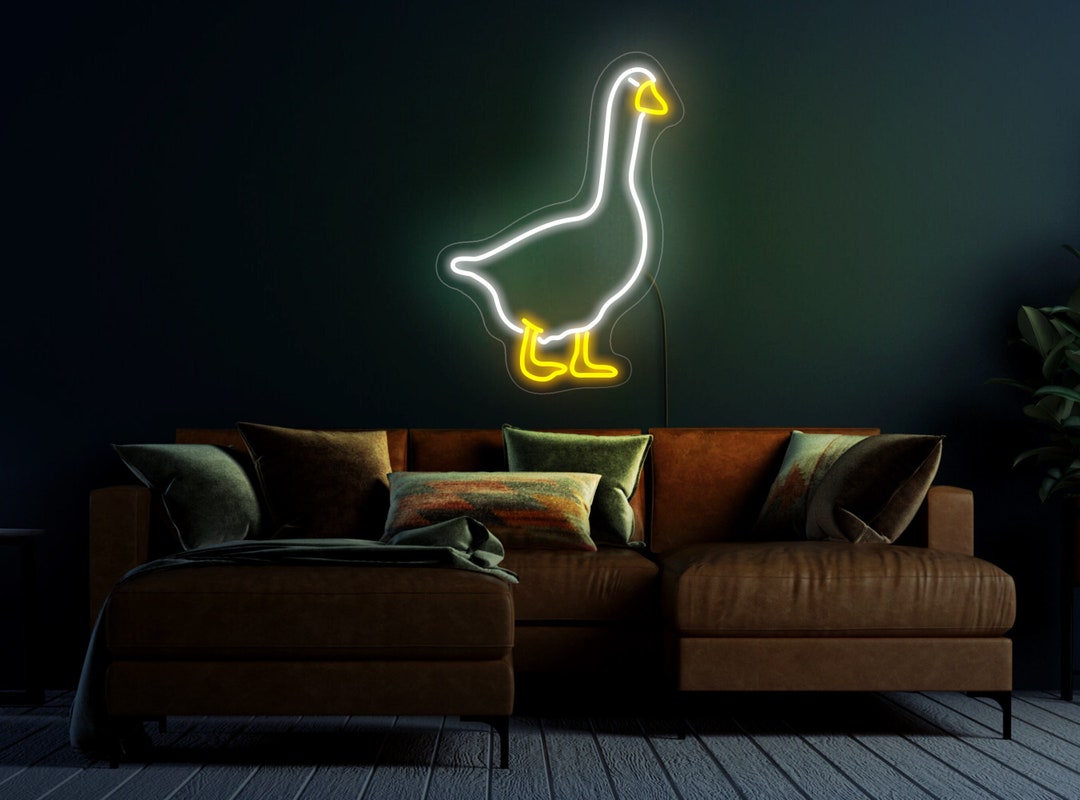Goose Neon Sign, Goose Led Sign, Goose Sign, Goose Neon Light, Bird ...