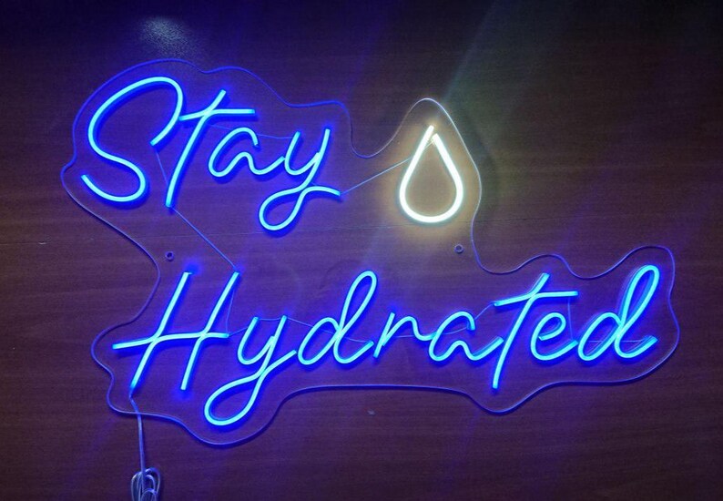 Stay Hydrated Neon Sign, IV Drip Therapy Neon Sign, Hydration Neon Sign ...