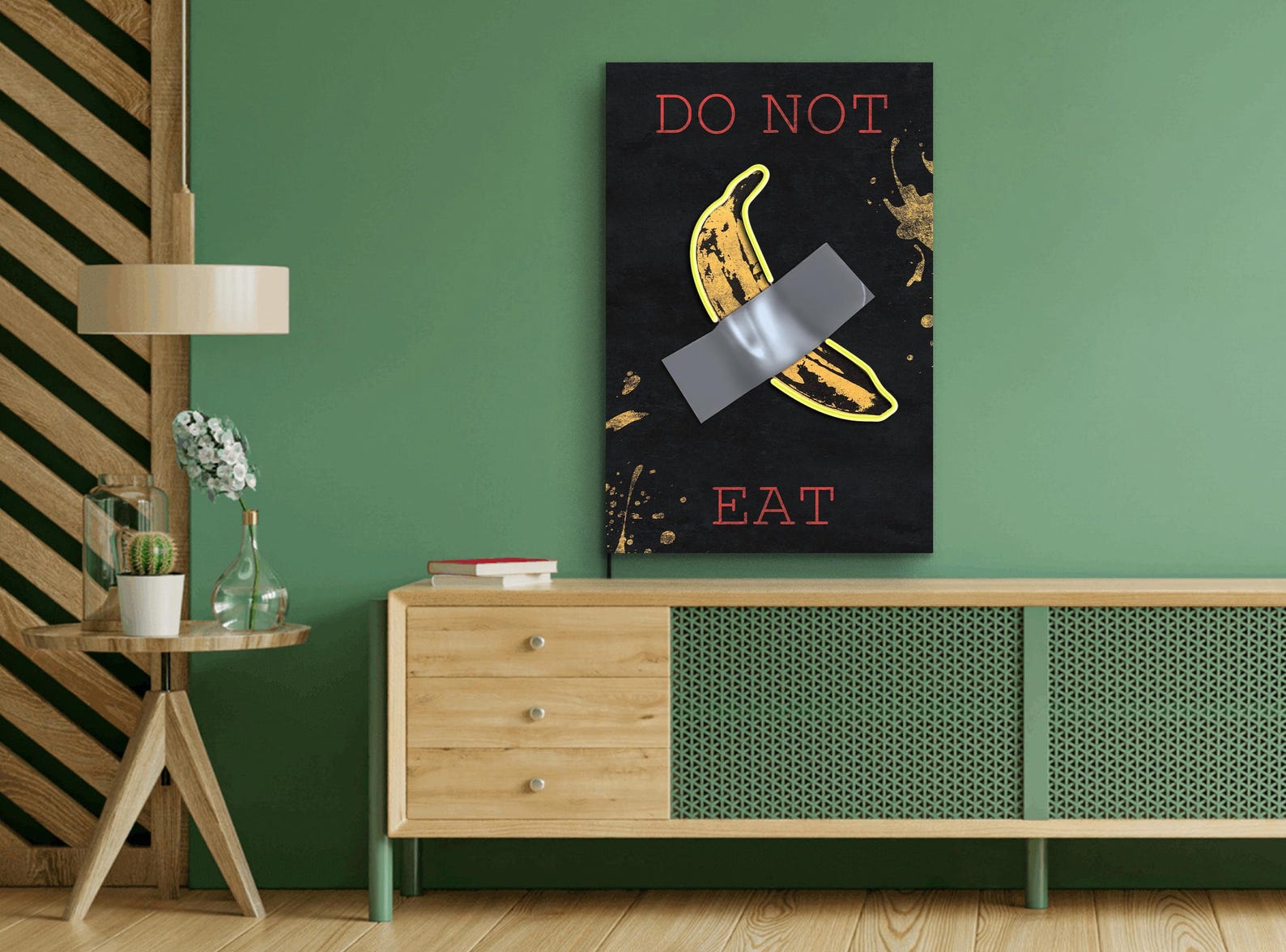 Banana Neon Sign, Banana Duct Tape Led Sign, Do Not Eat Neon Sign ...
