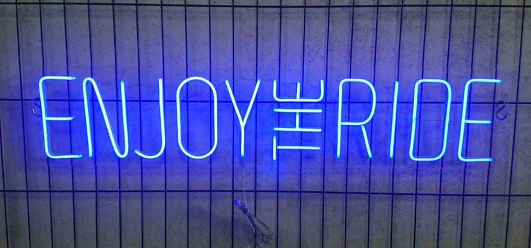Enjoy the Ride Neon Sign, Bicycle Neon Sign, Cycling Neon, Cycling Room ...