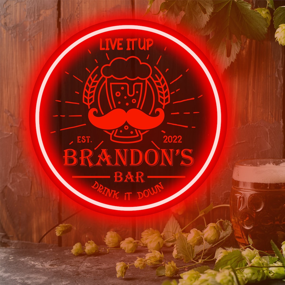 Custom Bar Neon Sign Custom Bar Sign Personalized Bar Neon - Etsy