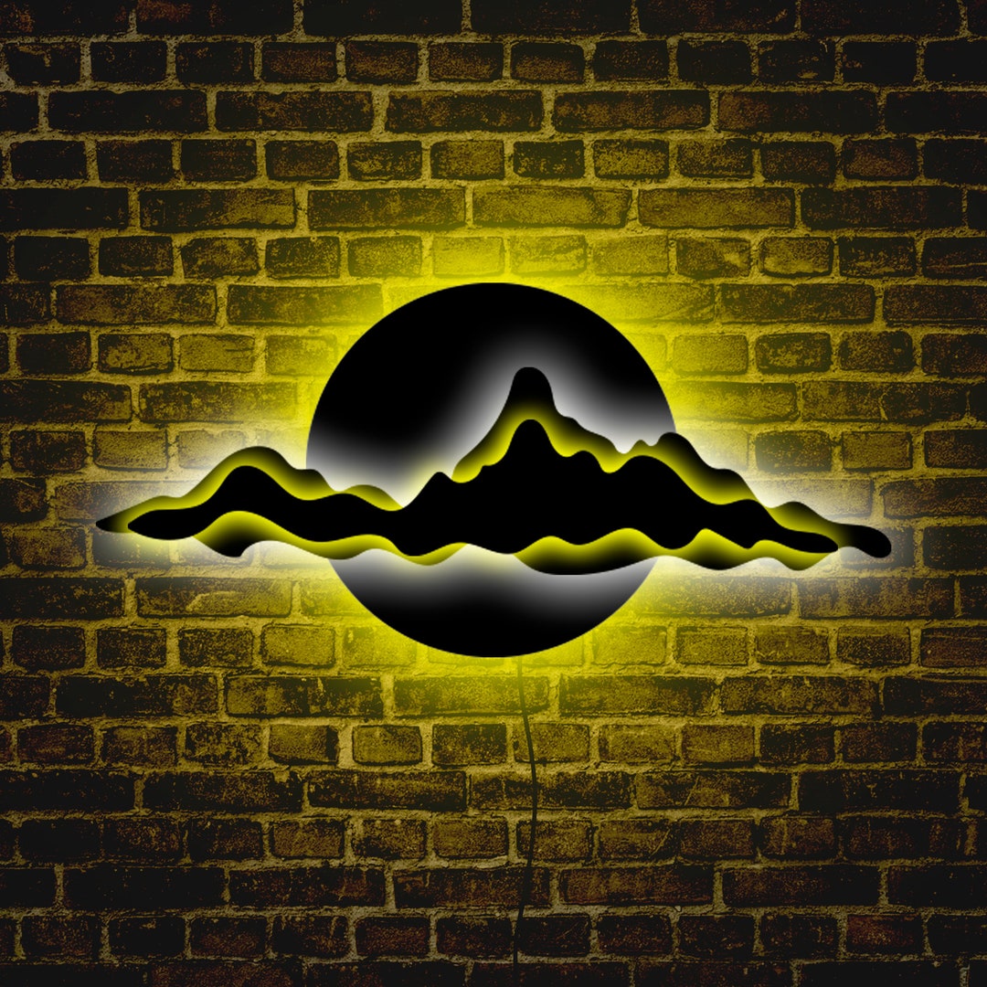 Mountain With Sun Led Neon Sign, Mountain Led Neon Sign, Mountain Led ...