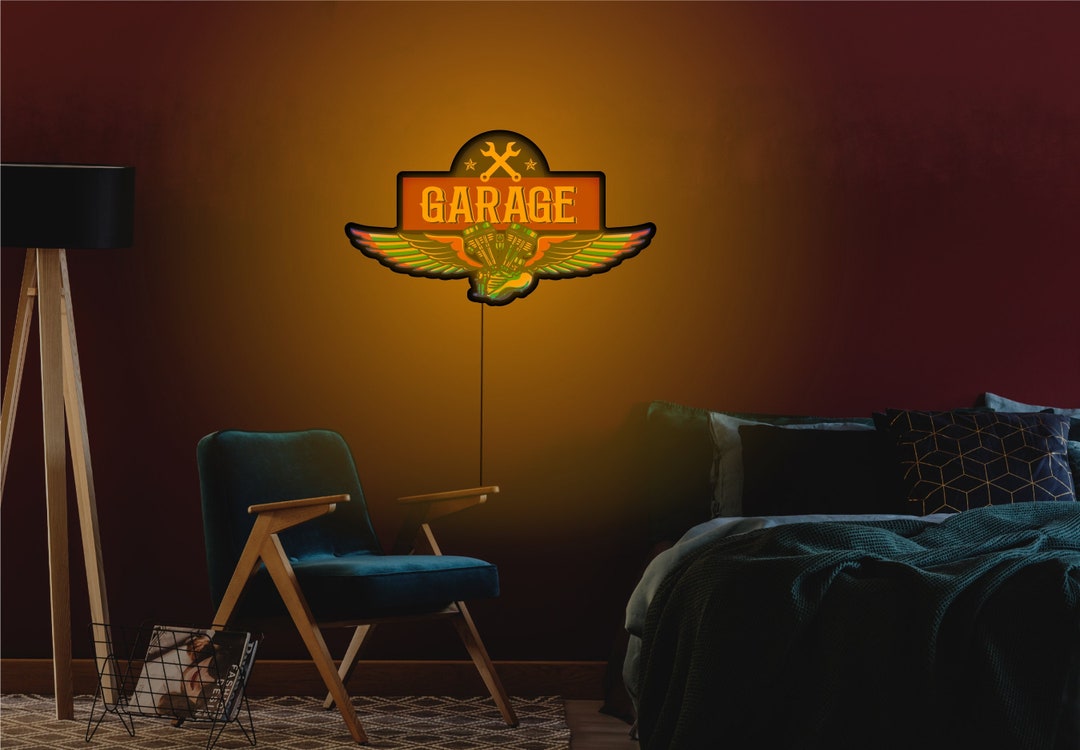 Garage Neon Sign, Garage Led, Garage Sign, Garage Signs for Men, Garage ...