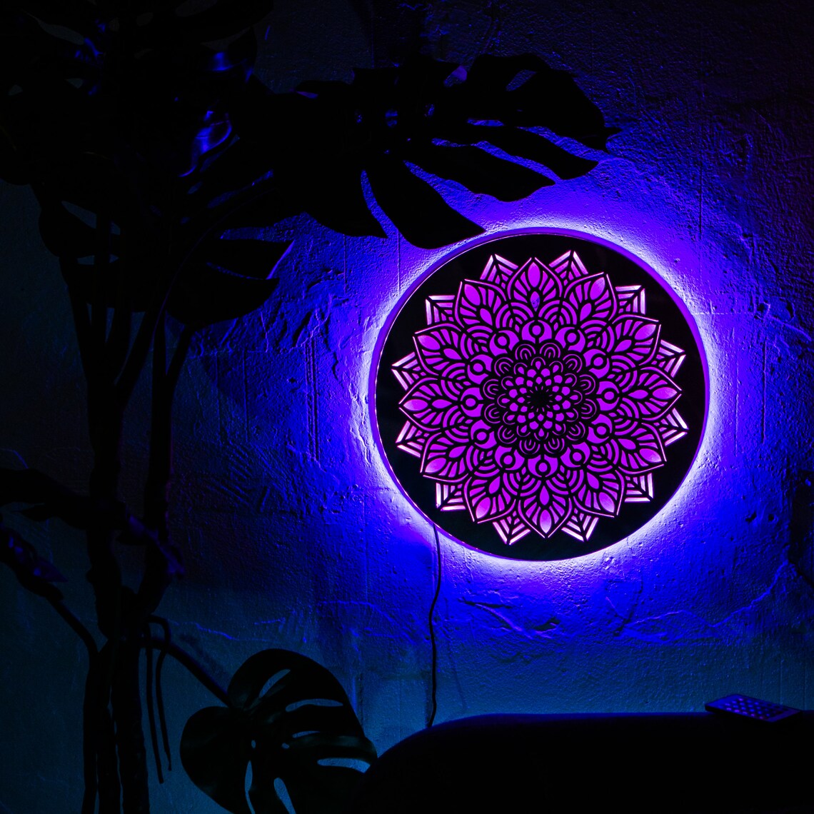 Mandala Led Wall Art, Mandala Led Sign, Geometric Light Art, Flower Led ...