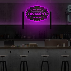 Tavern Neon Sign, Custom Tavern Sign, Personalized Tavern Sign, Tavern ...