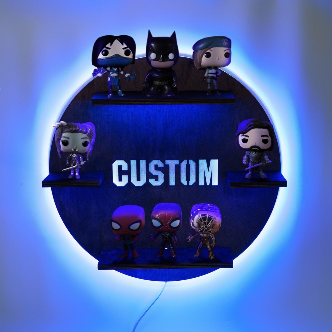 Funko Pop Led Display, Personalized Display Stand, Funko Pop Wall Mount ...