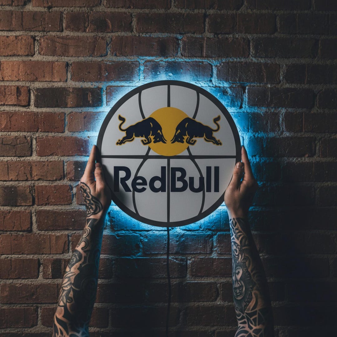 Red Bull Neon Light Sign, Light up Sign, Sports Bar Decor, Man Cave ...