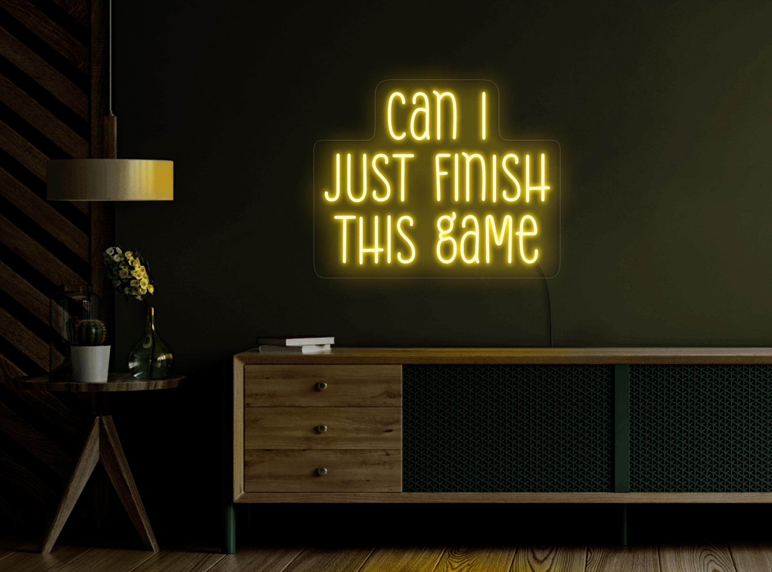 Gaming Neon Sign, Can I Just Finish This Game Neon Sign, Game Room Neon ...