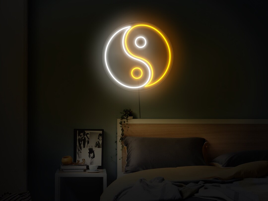 Yin Yang Neon Sign, Yin Yang Led Sign, Chinese Neon Sign, Yoga Neon ...