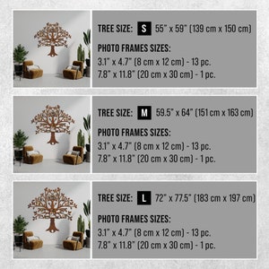 Family Tree Photo Collage, Wood Family Tree With Photo, Led Family Tree ...