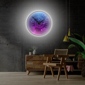 Time Travel Wall Clock, Neon Wall Clock, Doctor Who Clock, Led Wall ...