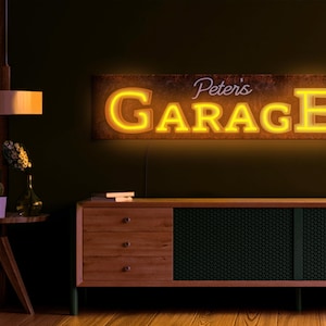 Garage Neon Sign, Custom Garage Sign, Personalized Garage Sign, Garage ...