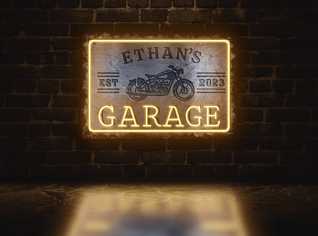 Custom Garage Neon Sign, Personalized Garage Sign, Garage Led Sign ...