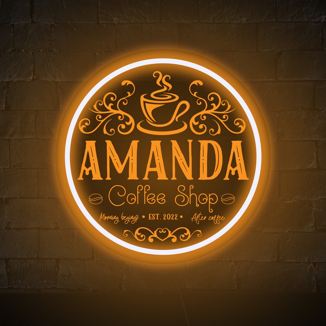 Personalized Coffee Bar Sign, Custom Coffee Shop Sign, Personalized ...