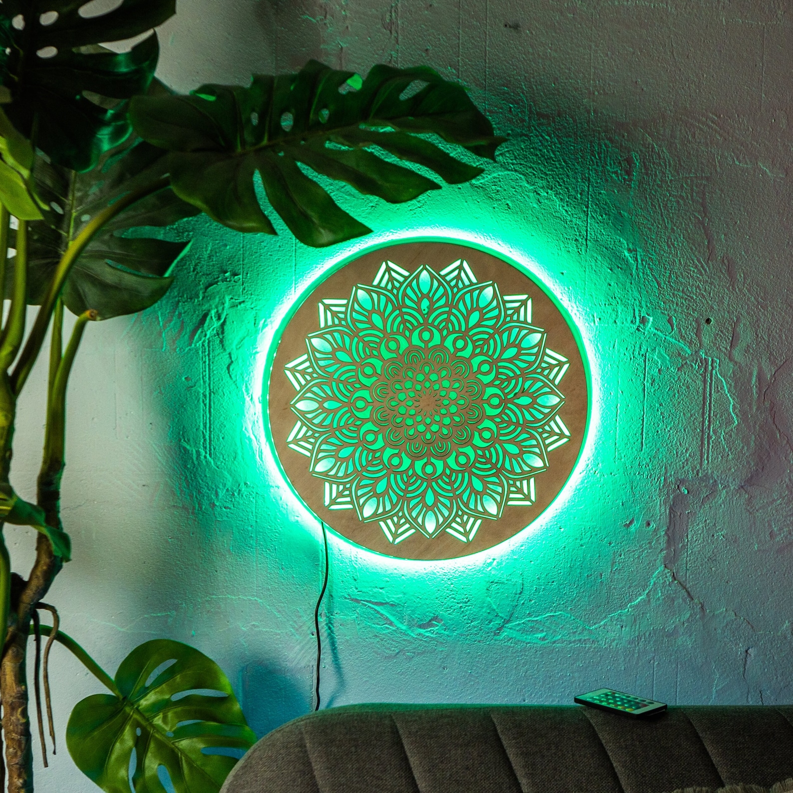 Mandala Led Wall Art, Mandala Led Sign, Geometric Light Art, Flower Led ...
