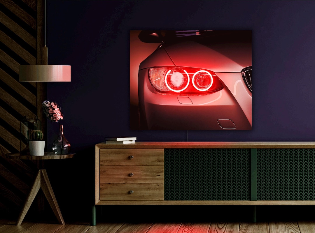 Car Neon Light Sign, Car Wall Art Lighted, Car Led Wall Decor, Car Led ...