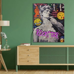 David Neon Sign, David Pop Art, Pop Art Neon Sign, David Artwork, David ...