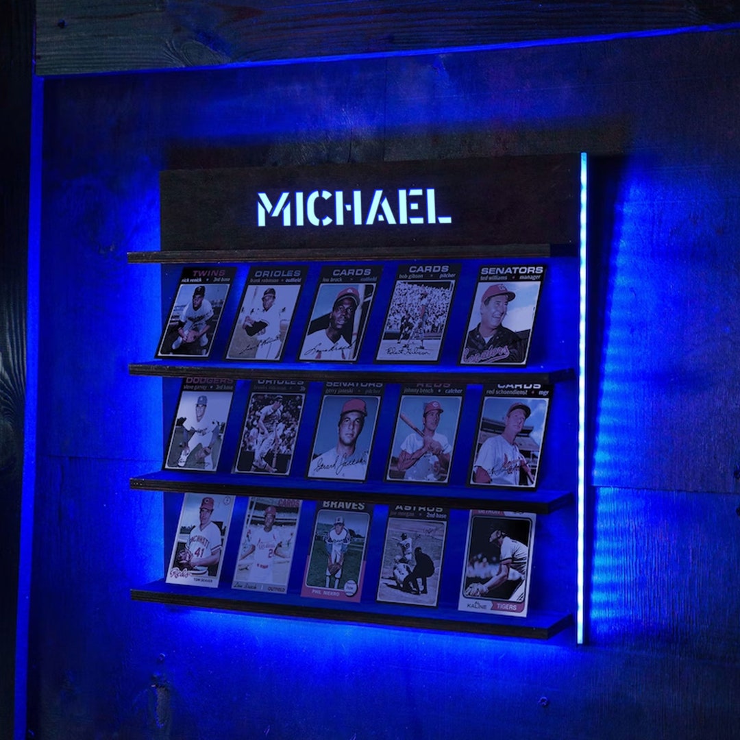 Sports Card Display Shelf Led, Sports Card Wall Display, Sports Card ...