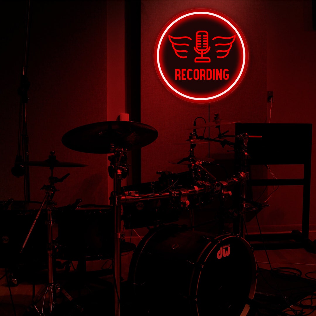 Recording Neon Sign, Recording Led Sign, Recording Light Sign ...