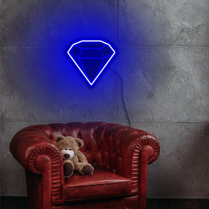 Diamond Neon Sign Diamond Light Sign Aesthetic Neon Sign - Etsy