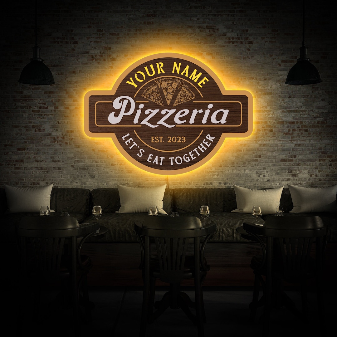 Pizza Neon Sign, Custom Pizzeria Sign, Pizza Led Sign, Pizzeria Neon ...