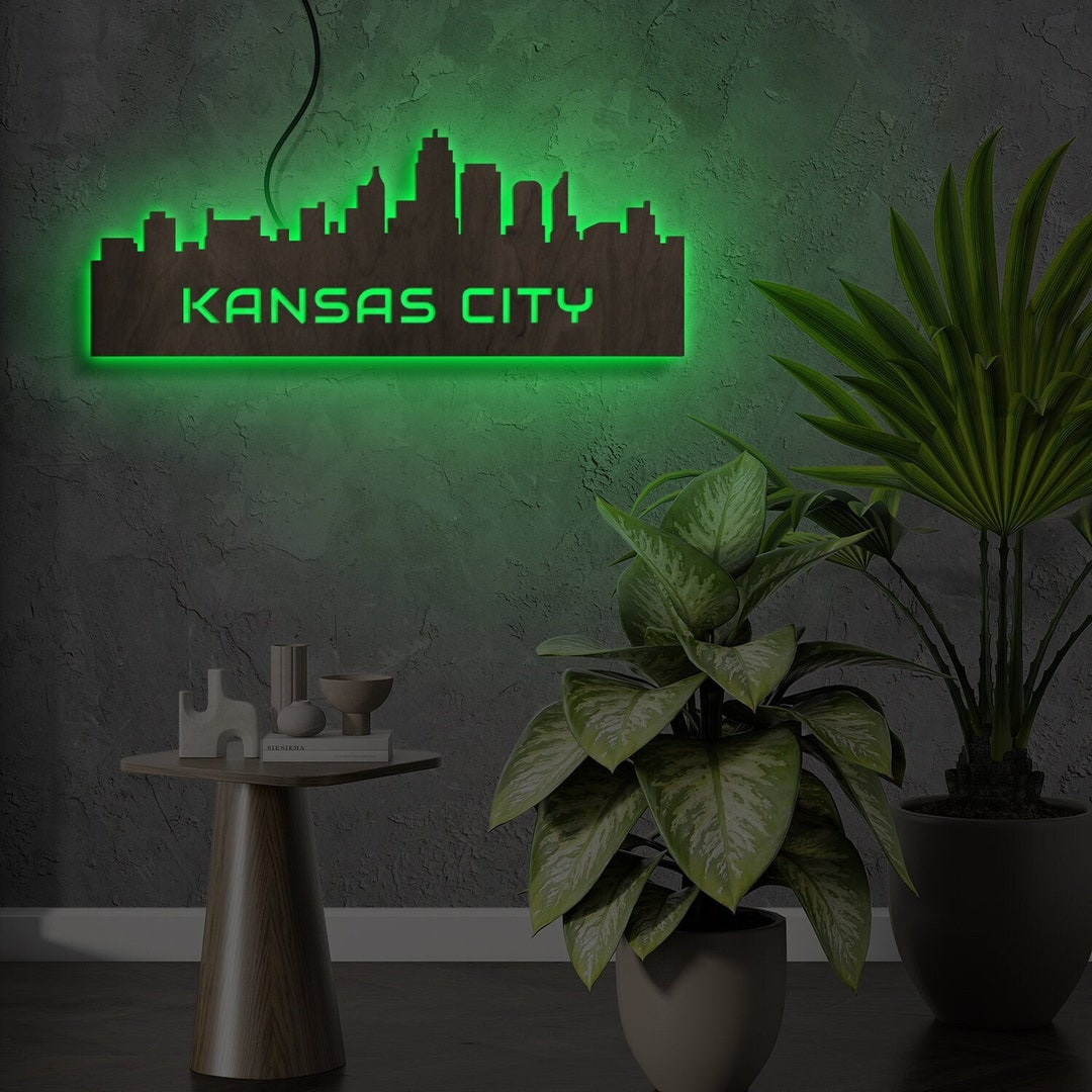 Kansas City Neon Sign, Kansas City Skyline Sign, Kansas City Led Sign ...