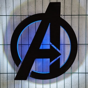 Avengers Neon Sign, Avengers Led Sign, Superhero Led Sign, Superhero ...