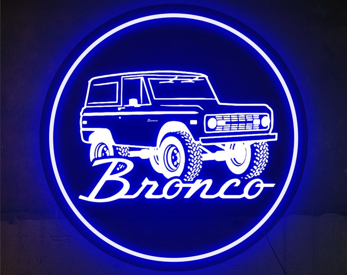 Ford Bronco LED Neon Green Light Sign 8x12 - Etsy