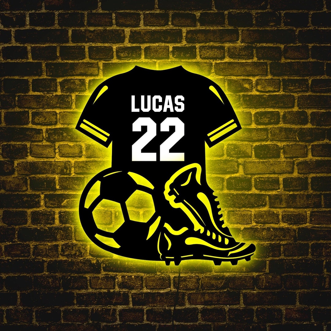Soccer Neon Sign, Custom Soccer Sign, Personalized Soccer Sign, Soccer ...