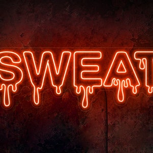 Dripping Sweat Neon Sign, Sweat Neon Sign, GYM Neon Sign, Workout Neon ...