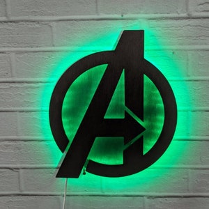 Avengers Neon Sign, Avengers Led Sign, Superhero Led Sign, Superhero ...