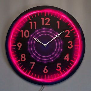Led Wall Clock, Wall Clock Light Up, Wall Clock Unique With Numbers ...
