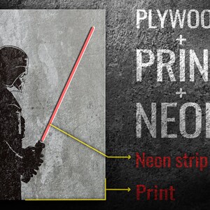 Movie Neon Sign, Lightsaber Neon Sign, Sith Neon Sign, Movie Pop Art ...