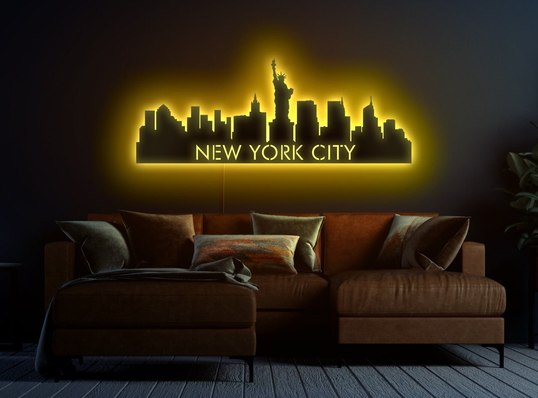 New York Led Sign, New York Skyline, New York Neon Sign, NY City Neon ...