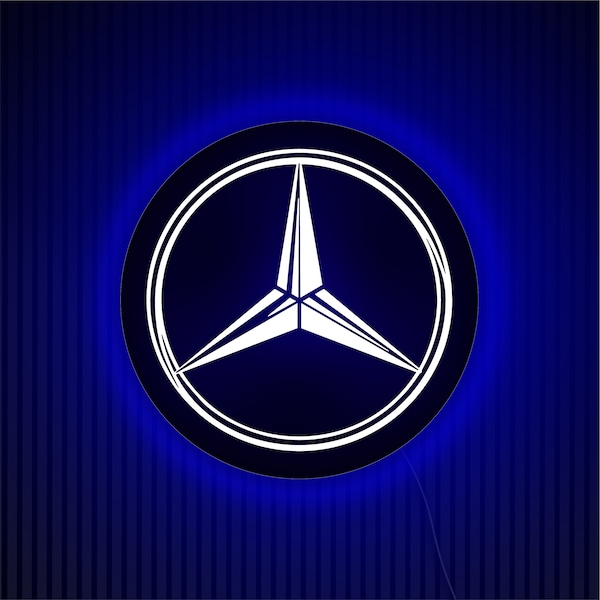 Mercedes Led Logo Car - Etsy