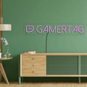 Custom Gamertag Neon Sign, Username Neon Sign Custom, Gamer Name Sign ...