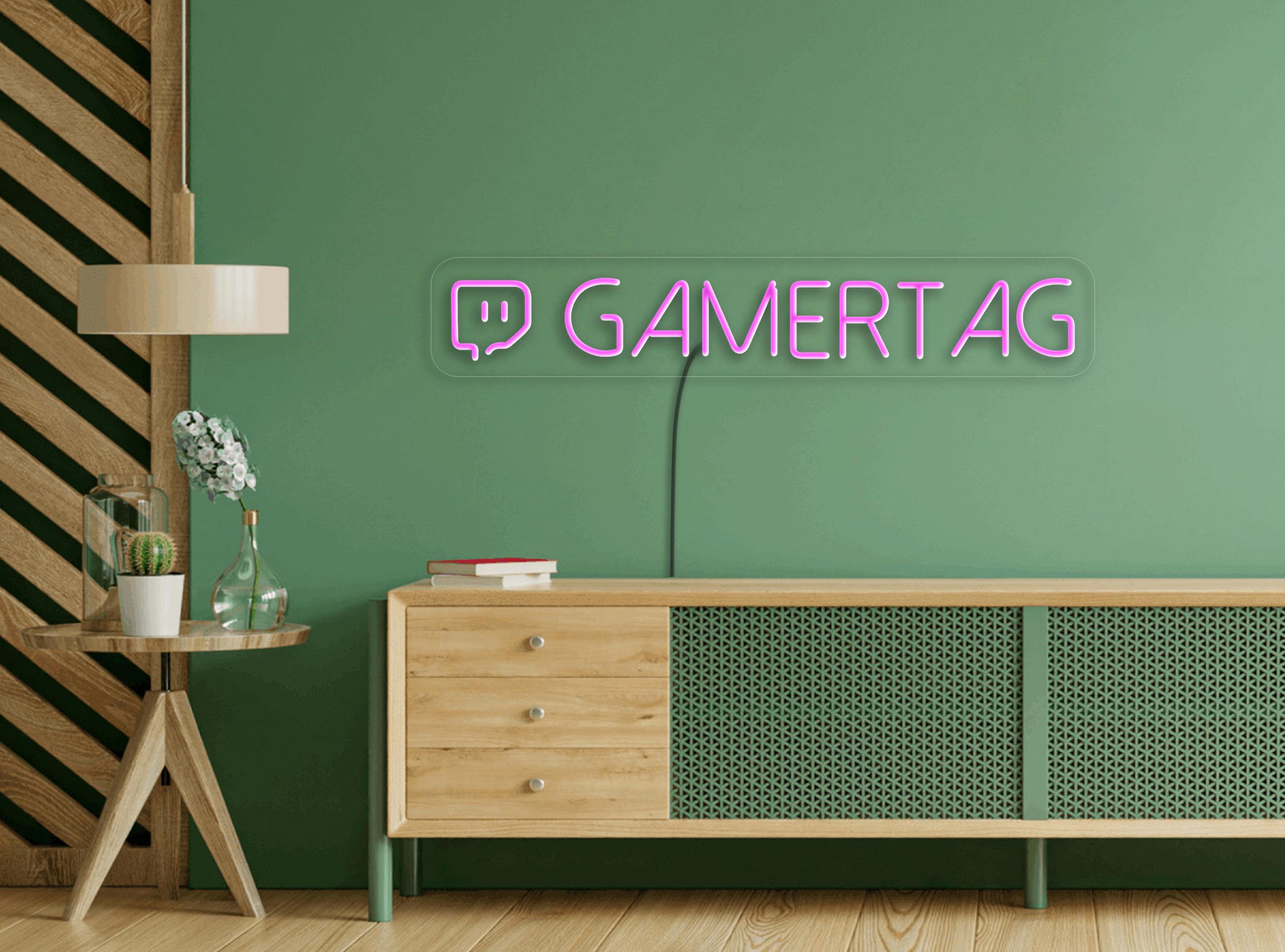 Custom Gamertag Neon Sign, Username Neon Sign Custom, Gamer Name Sign ...