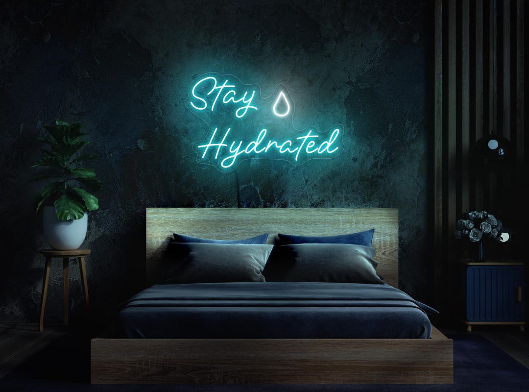 Stay Hydrated Neon Sign, IV Drip Therapy Neon Sign, Hydration Neon Sign ...