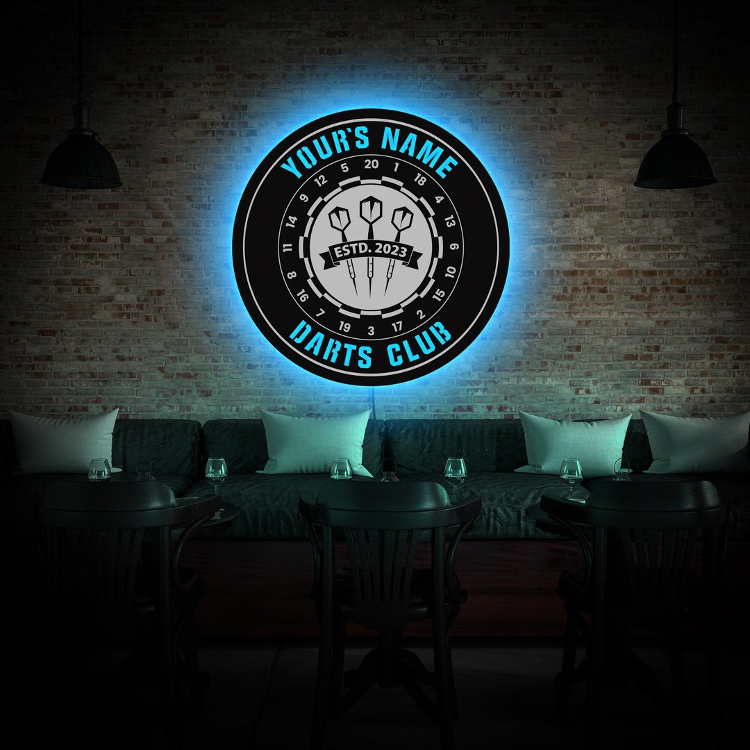 Custom Darts Neon Sign Personalized Dart Room Neon Sign Dart - Etsy