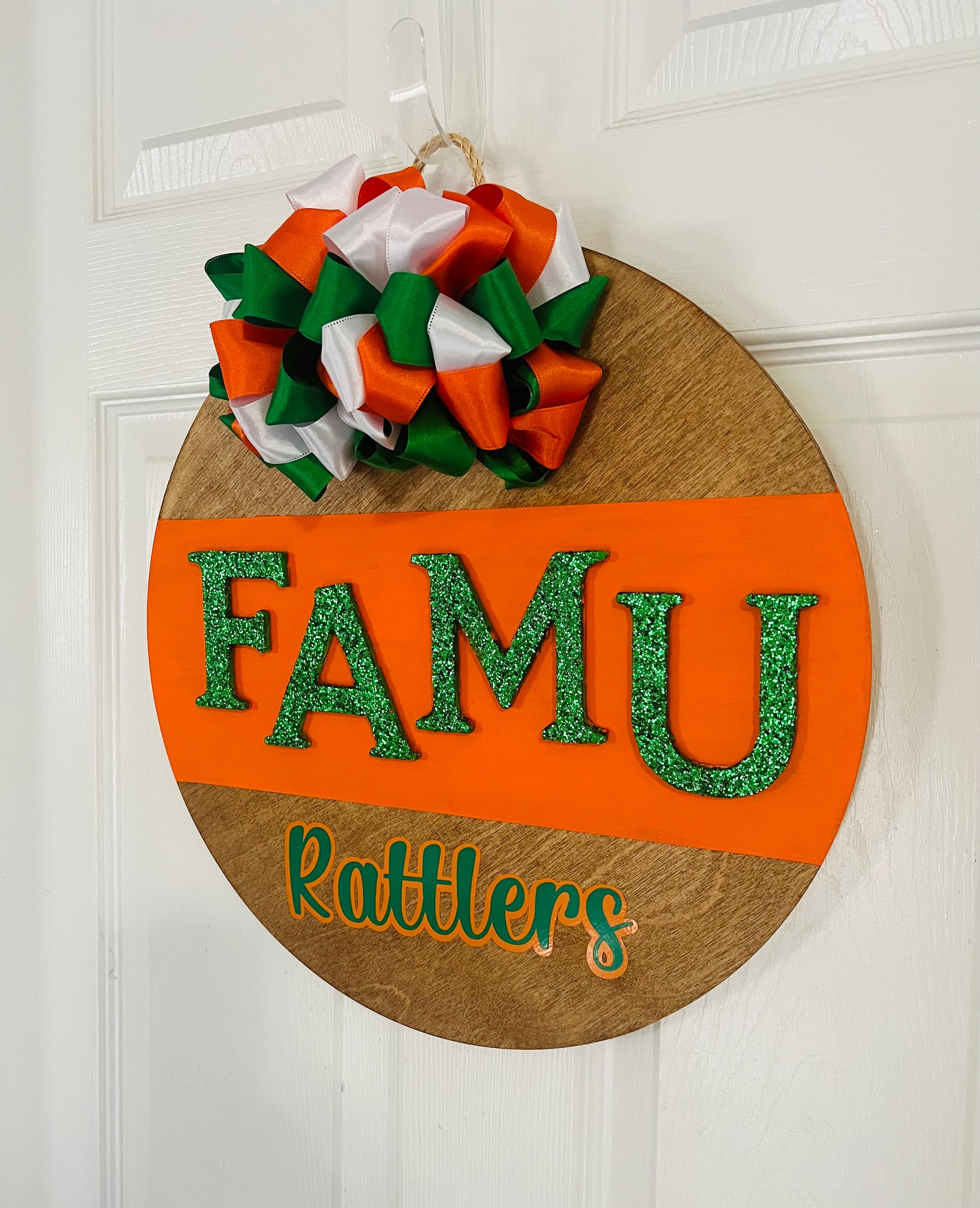 Florida A&M University FAMU Wood Door Wreath - Etsy